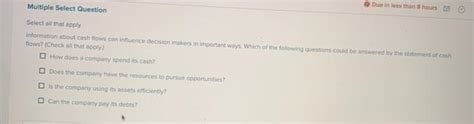 solved multiple select question due in less than 8 hours