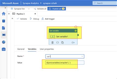 No Join Function For Array In Azure Synapse Expression Builder Microsoft Qanda