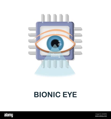 bionic eye icon 3d illustration from future technology collection