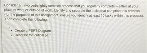 Solved Consider An Involved Slightly Complex Process That Chegg