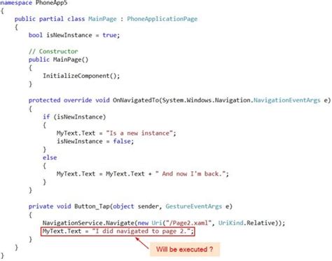 windows phone code behind execution flow when navigating to another