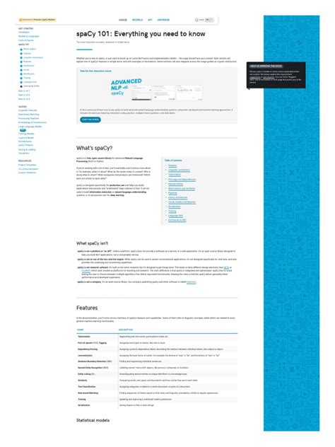 Spacy Io Usage Spacy 101 Pdf Annotation Parsing