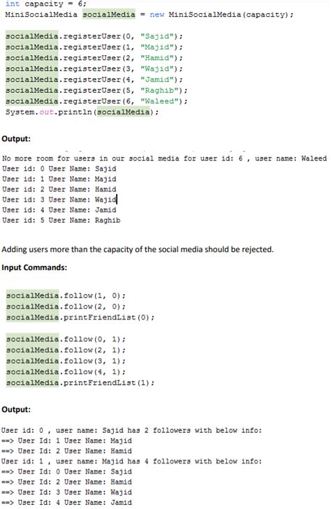 Solved Project 1 Building A Mini Social Media Couse Cs210