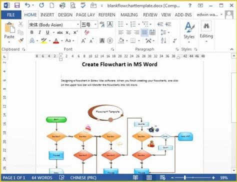 Word Flowchart Template Free Of Flowcharts In Word Heritagechristiancollege