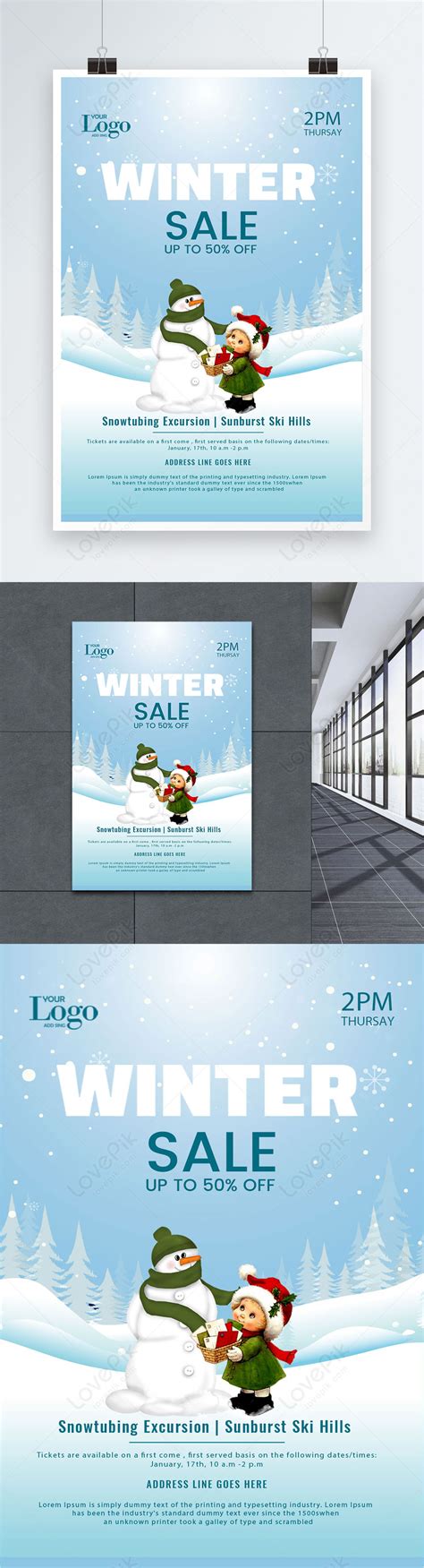 겨울 세일 프로모션 포스터 템플릿 이미지 사진 450149049 무료 다운로드