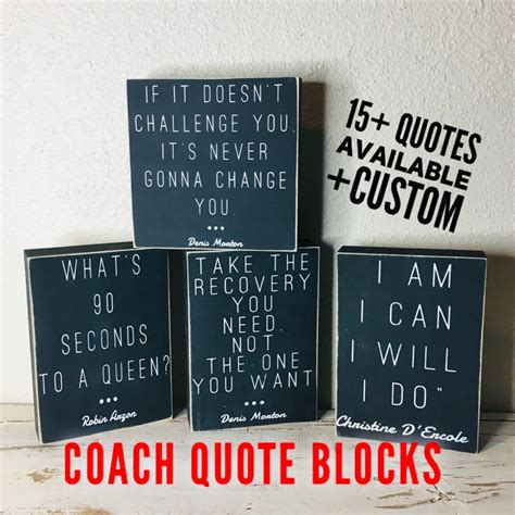 Custom Coach Motivational Quote Block Funny Coach Quotes