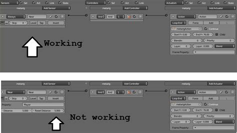 Game Engine No Animation With Some Sensors In The BGE Blender Stack Exchange