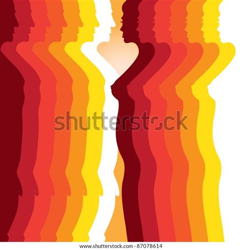 Silhouette Naked Men Women Bodies Illustration Stock Vector Royalty