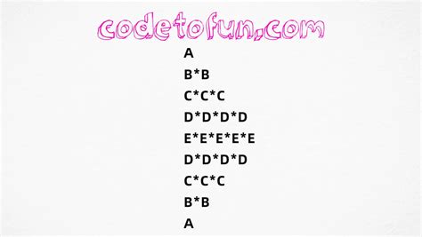 Php Alphabet Pattern 21 Codetofun