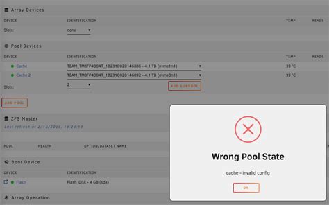 zfs pool problems general support unraid