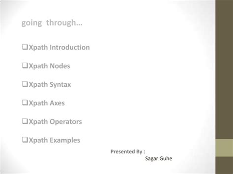 X Path Ppt
