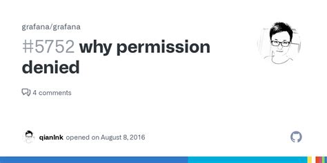 Why Permission Denied Issue Grafana Grafana GitHub