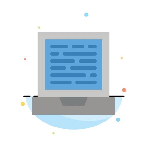 Laptop Computer Design Abstract Flat Color Icon Template 13178031