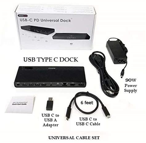 Mediagear Dual Display Usb C Docking Station W W Power Delivery Ports Hdmi Displayport X