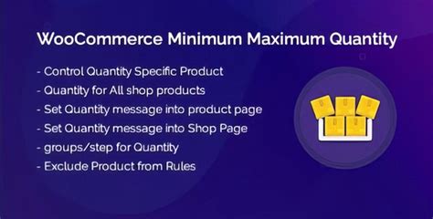 WooCommerce Minimum Maximum Quantity DDgpl