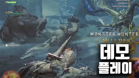 현기증난다 진짜 몬스터헌터 와일즈 데모플레이 Youtube
