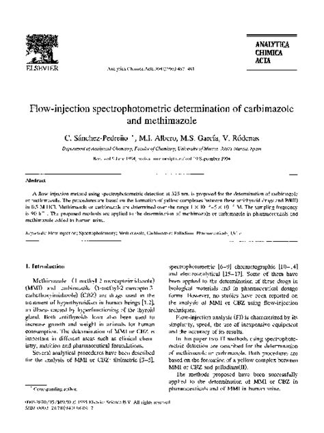Pdf Flow Injection Spectrophotometric Determination Of Yttrium With Arsenazo Iii