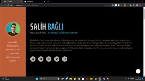 Github Salihbaglimvccv Aspnet Mvc İle Dİnamİk Cv Sİtesİ