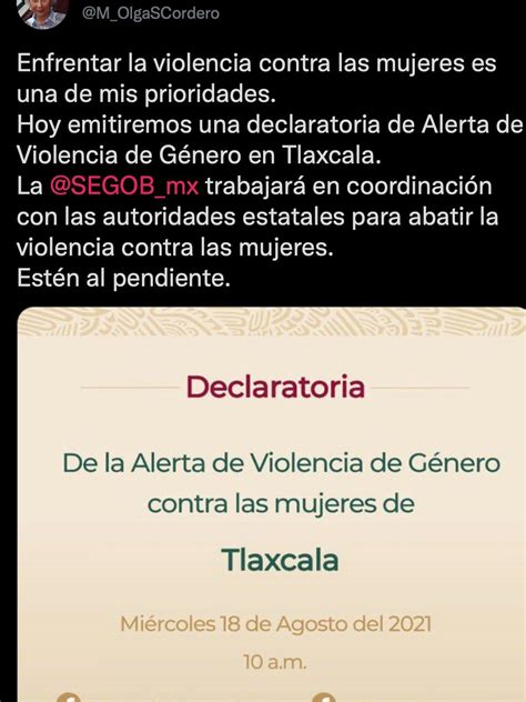 Segob Decretó Alerta De Violencia De Género Contra Las Mujeres En Tlaxcala Infobae