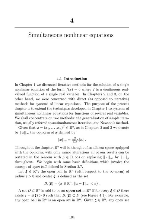 Chapter Introduction To Numerical Analysis Simultaneous Nonlinear Equations Introduction