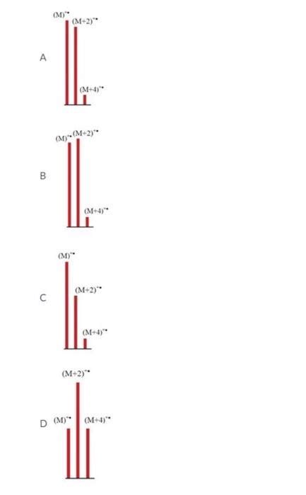 Solved Choose The Expected Isotope Pattern That Will Be
