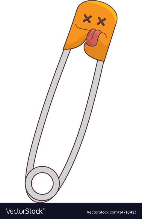 Clothes Pin Comic Character Isolated Icon Vector Image