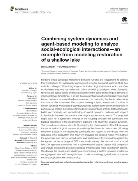 Pdf Combining System Dynamics And Agent Based Modeling To Analyze