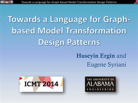 Ppt Towards A Language For Graph Based Model Transformation Design