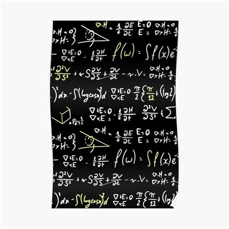 Math Formulas Mathematics Physics Student Teacher Poster For Sale By
