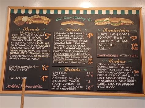 Old Town Baking Company Menu Full Menu Update 2026