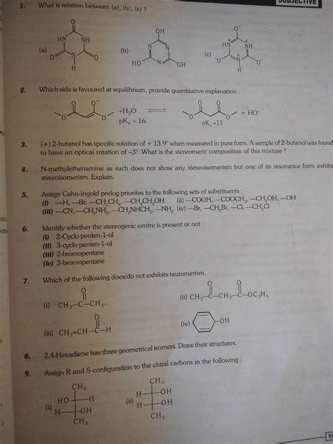 2 4 Hexadiene Has Three Geometrical Isomers Draw Their Structures 9 As