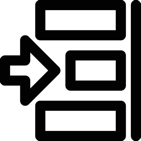 Right Alignment Align Right Horizontal Alignment Outline Icon