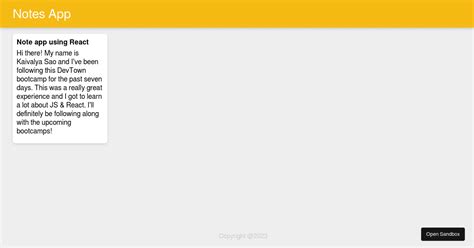 NoteTakingApp Project Codesandbox