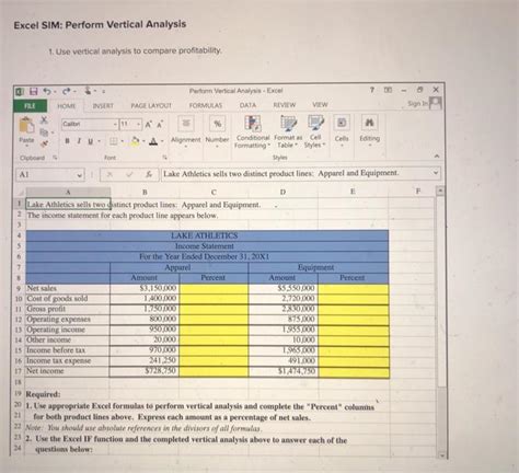 Solved Excel SIM Perform Vertical Analysis Use Vertical Chegg Com