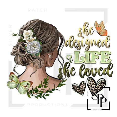 Uv Dtf Decal Boho She Designed A Life She Loved Print Ready To Apply