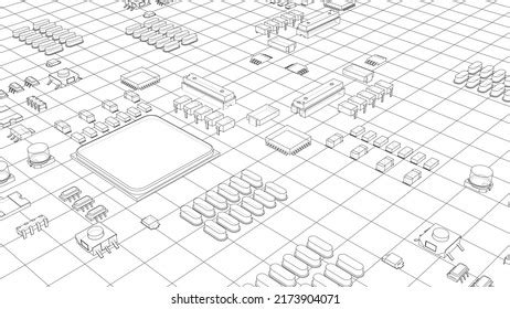 5 649 Computer Processor Sketch Images Stock Photos Vectors Shutterstock