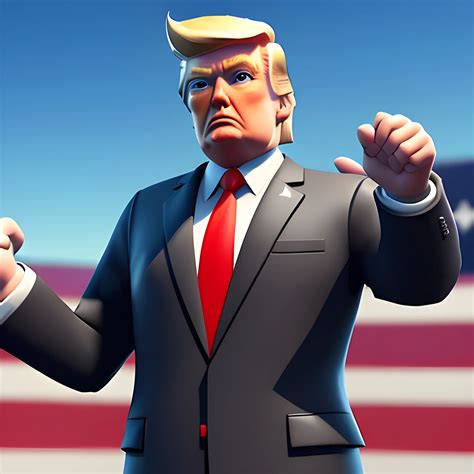 Donald Trump 3d Fortnite Style Arthubai