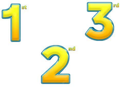 golden glossy first second and third number design first second and