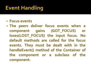 Event Handling In Java Pptx Programming Languages Computing