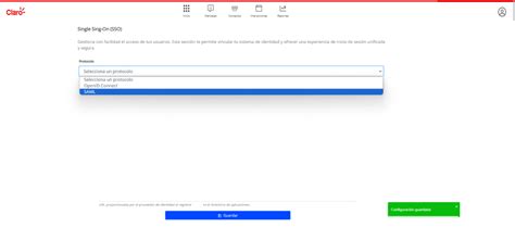 Configuración De Single Sing On Sso Con Protocolo Saml Documentación