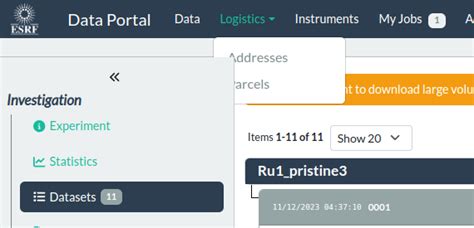 Menu Display 391 · Issues · Icat Data Portal · Gitlab