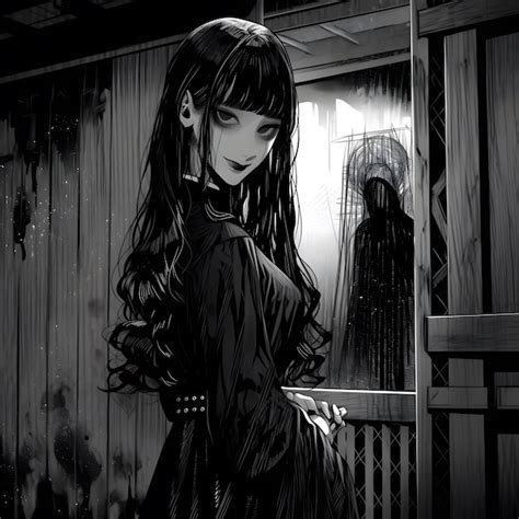 Premium Photo Horror Anime Manga Style Background Design Art