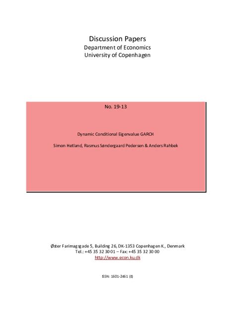 pdf dynamic conditional eigenvalue garch