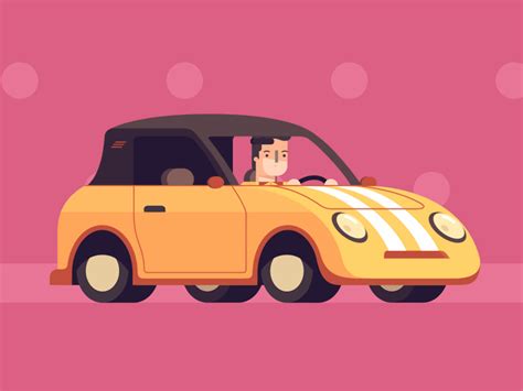 the car in pink motion design animation car animation motion