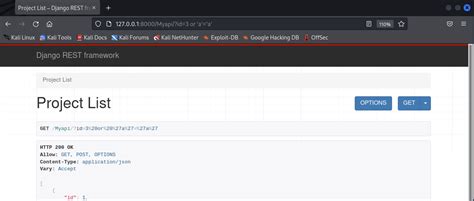 Protect A Django Rest Api Against Sql Injection Stack Overflow
