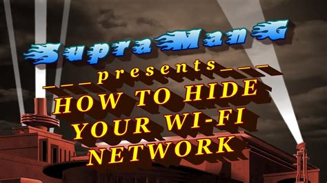 how to hide your wi fi network youtube