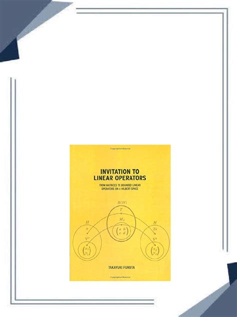 Free Pdf Sample Invitation To Linear Operators From Matrices To