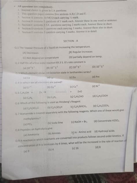 2 Half Life Of A First Order Reaction 69 3 S Its Rate Constant Is Filo