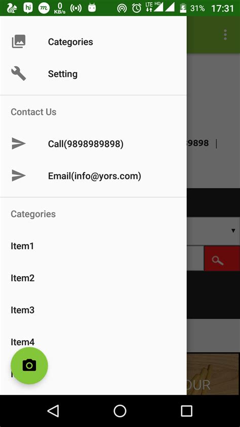 Navigation Show Listview Items In Nevigation Drawer To Fetch From