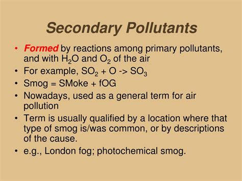Secondary Pollutants Examples Ncert At Jill Ford Blog